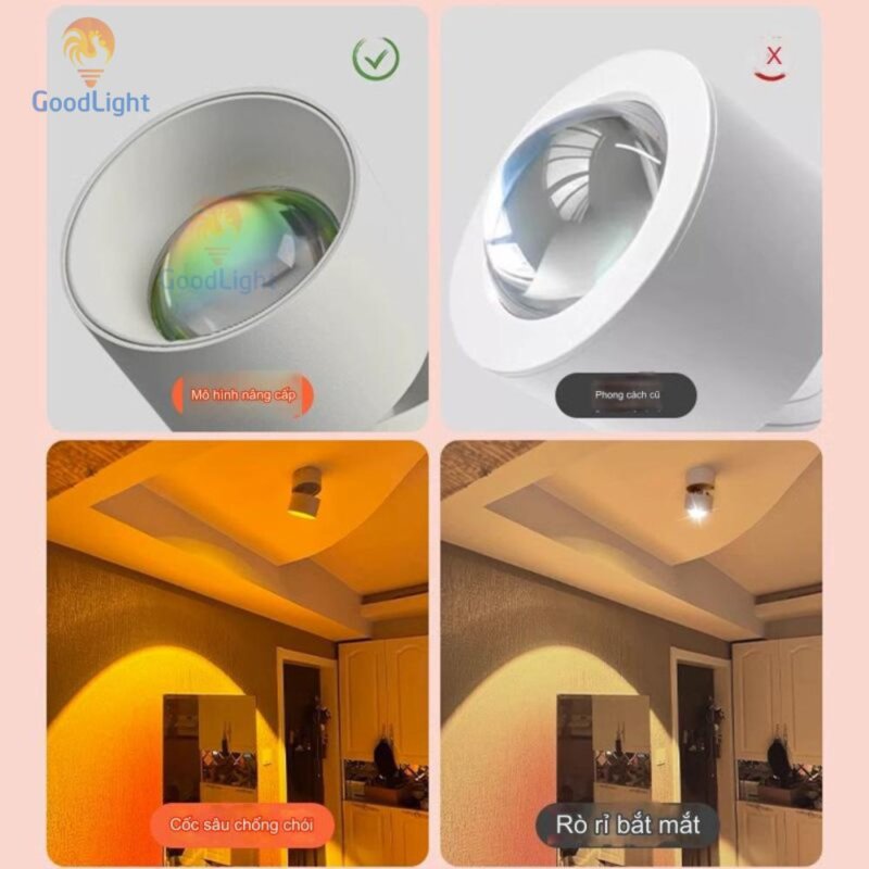 Đèn LED rọi hoàng hôn gắn trần 12W